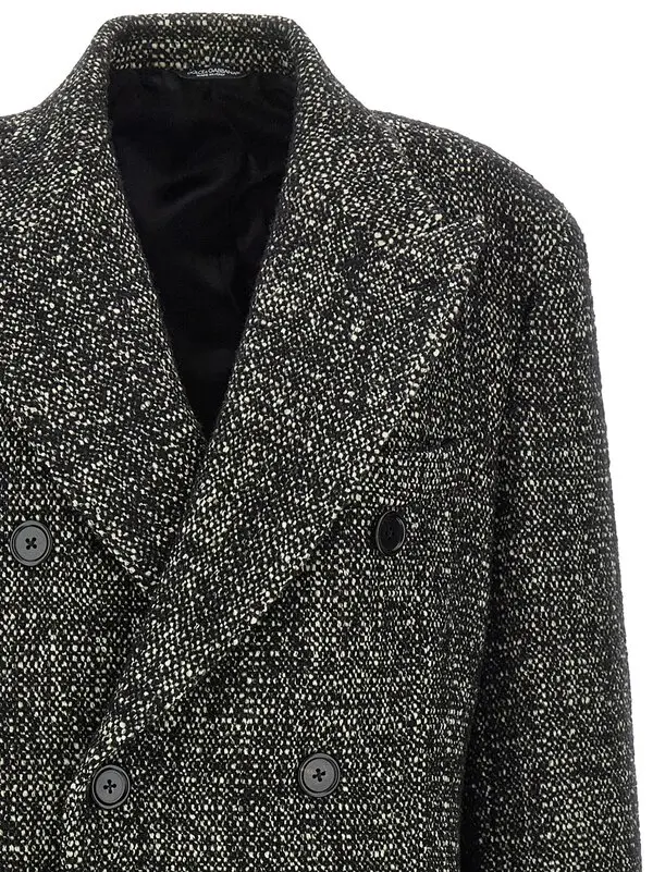 Dolce & Gabbana Bouclé Wool Coat - Multicolor