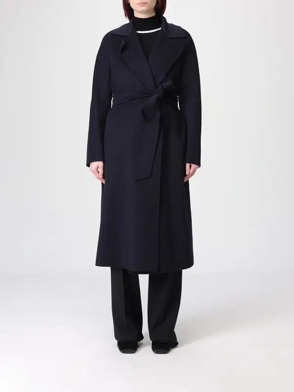 Max Mara Wool, Silk And Cashmere Coat - Blue