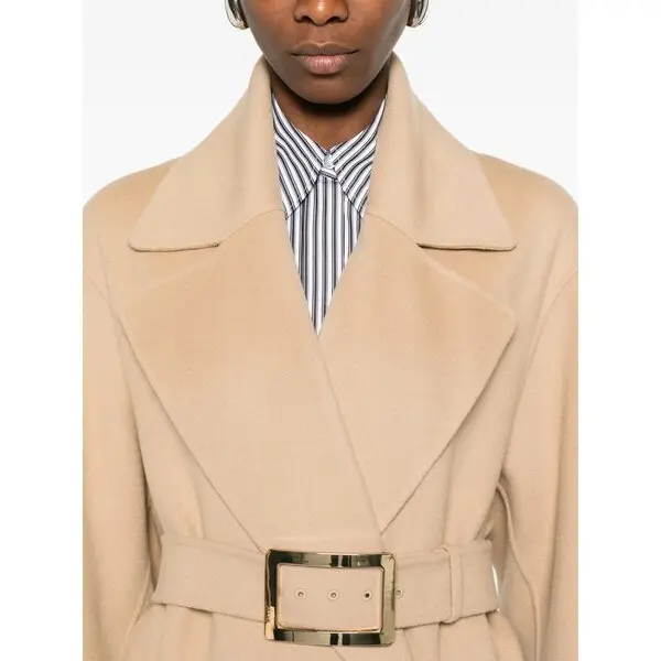 Sportmax Neutrals Coats Double Breasted & Peacoats