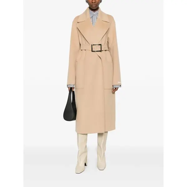 Sportmax Neutrals Coats Double Breasted & Peacoats