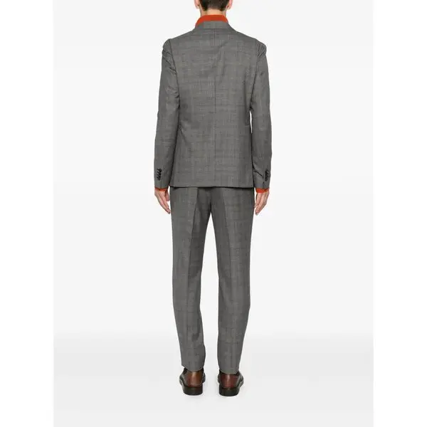 Tagliatore Grey Suits Double Breasted Suits