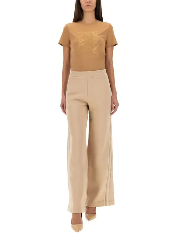 Max Mara Logo Cotton T-shirt - Cream