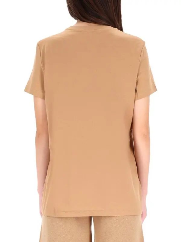 Max Mara Logo Cotton T-shirt - Cream