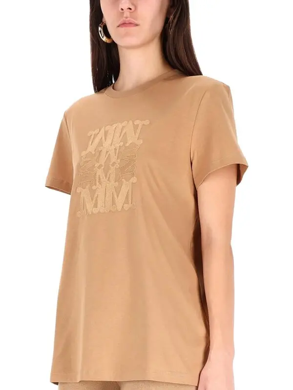 Max Mara Logo Cotton T-shirt - Cream