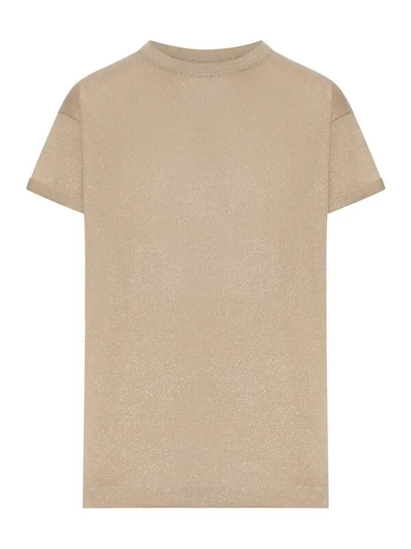 Brunello Cucinelli Cashmere And Silk Lurex T-shirt - Multicolor