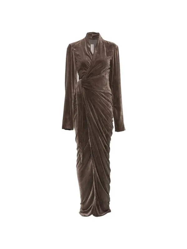 Rick Owens Draped Maxi Dress - Multicolor
