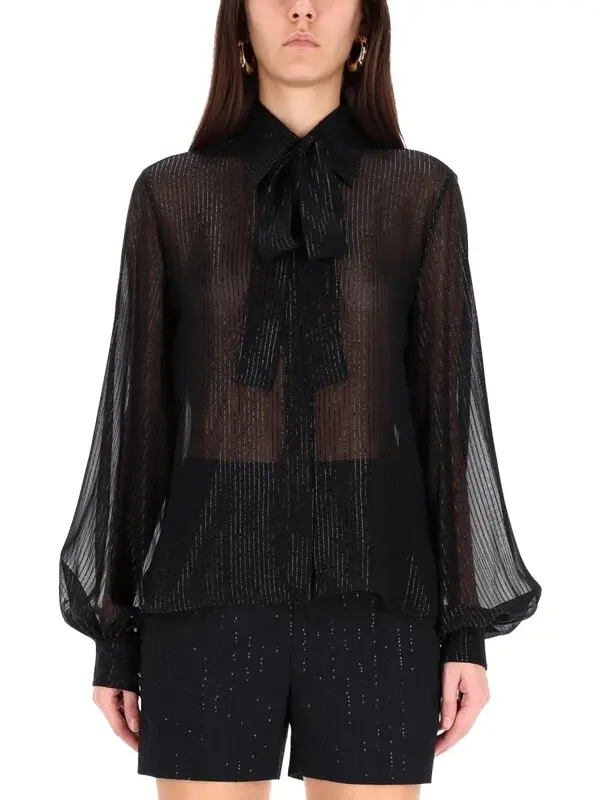 Max Mara Blouse With Bow - Black