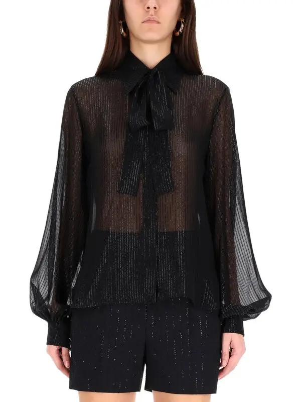 Max Mara Blouse With Bow - Black