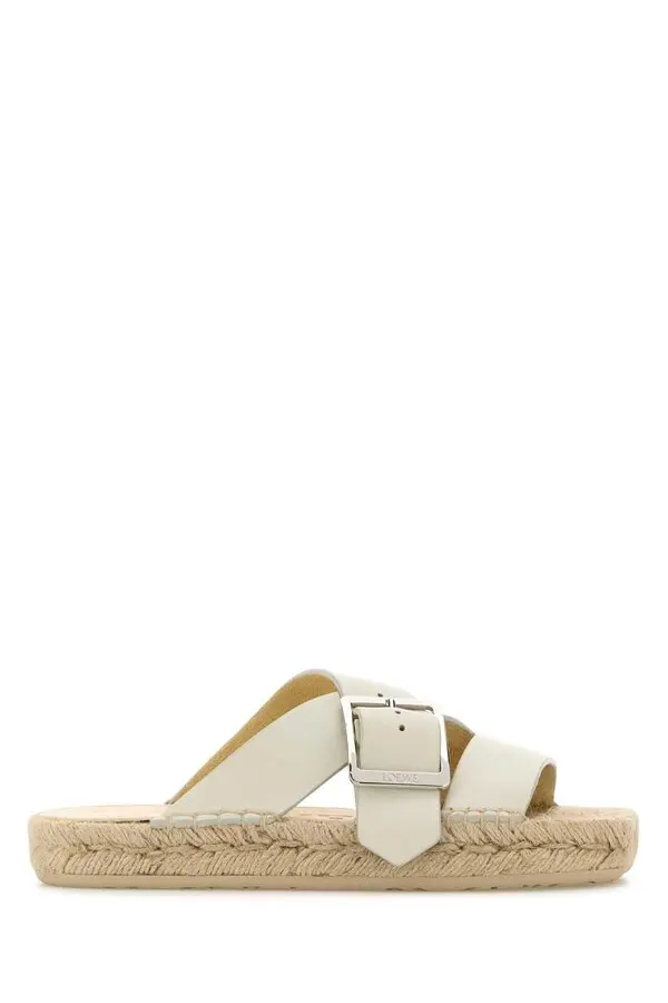 Loewe Leather Paula S Ibiza Petal Slippers - White