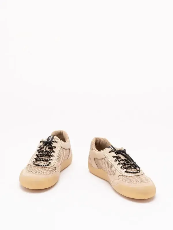 Prada Speedrock Leather And Mesh Sneakers - Multicolor