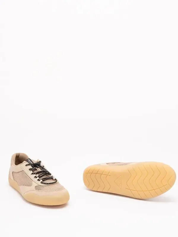 Prada Speedrock Leather And Mesh Sneakers - Multicolor
