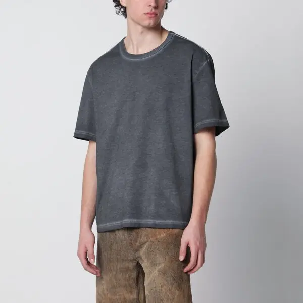 Séfr Mauro Washed-effect T-shirt In Organic Cotton - Black