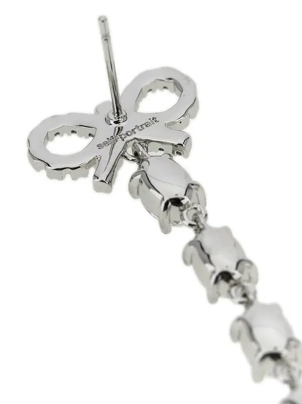 SELF-PORTRAIT Bow Pearl Droplet' Earrings