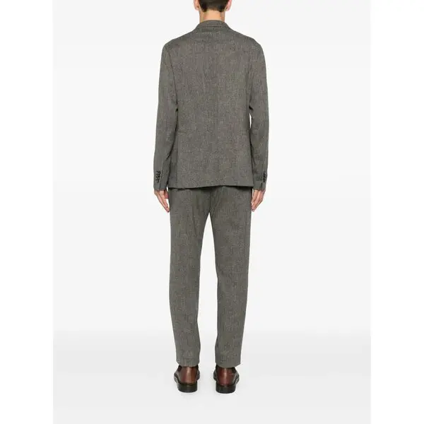 Tagliatore Grey Suits Double Breasted Suits