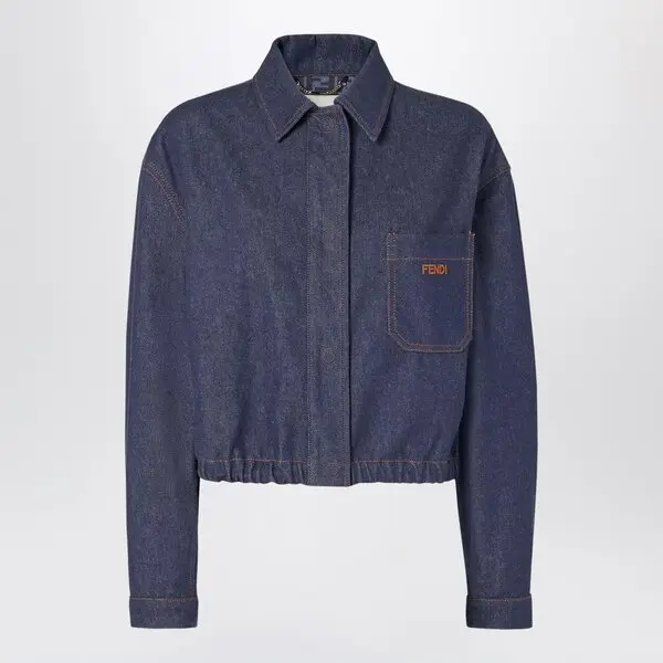 Fendi Navy Denim Jacket - Blue