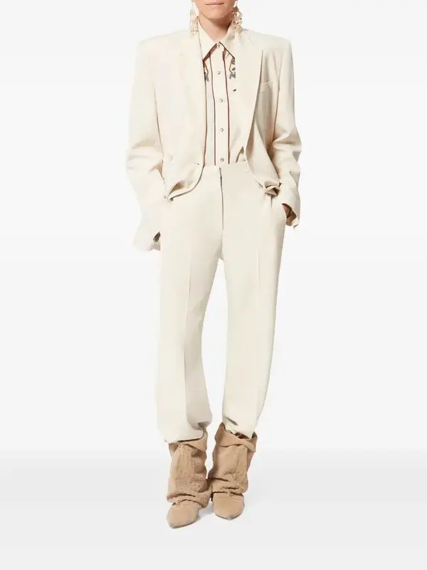 Isabel Marant Étoile Neonda Flowing Crepe Pleated Suit Pants - Multicolor