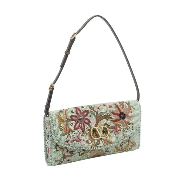 Valentino Garavani Small Embroidered Devain Clutch