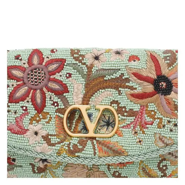 Valentino Garavani Small Embroidered Devain Clutch