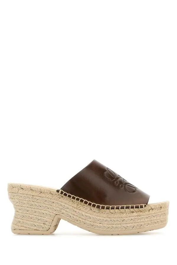 Loewe Zeppe Paula S Ibiza Petal In Pelle Marrone - Brown