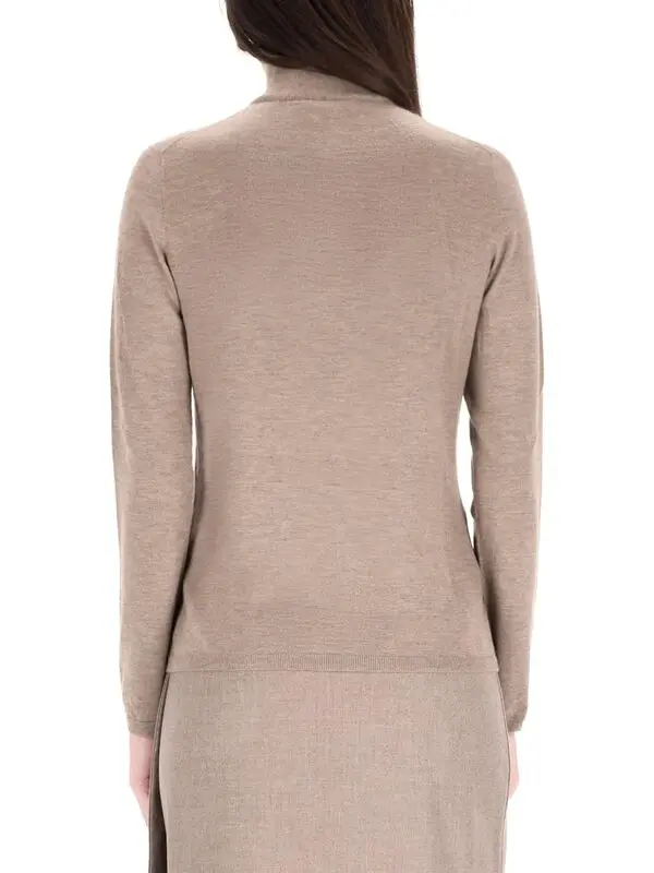 Max Mara Turtleneck Cashmere Sweater - Cream