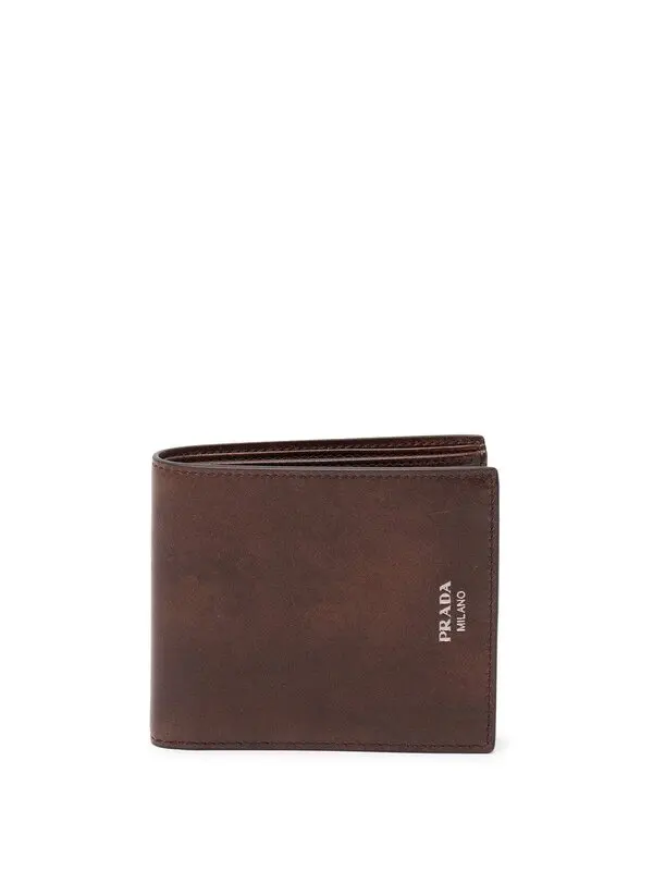 Prada Antiqued Leather Wallet - Multicolor