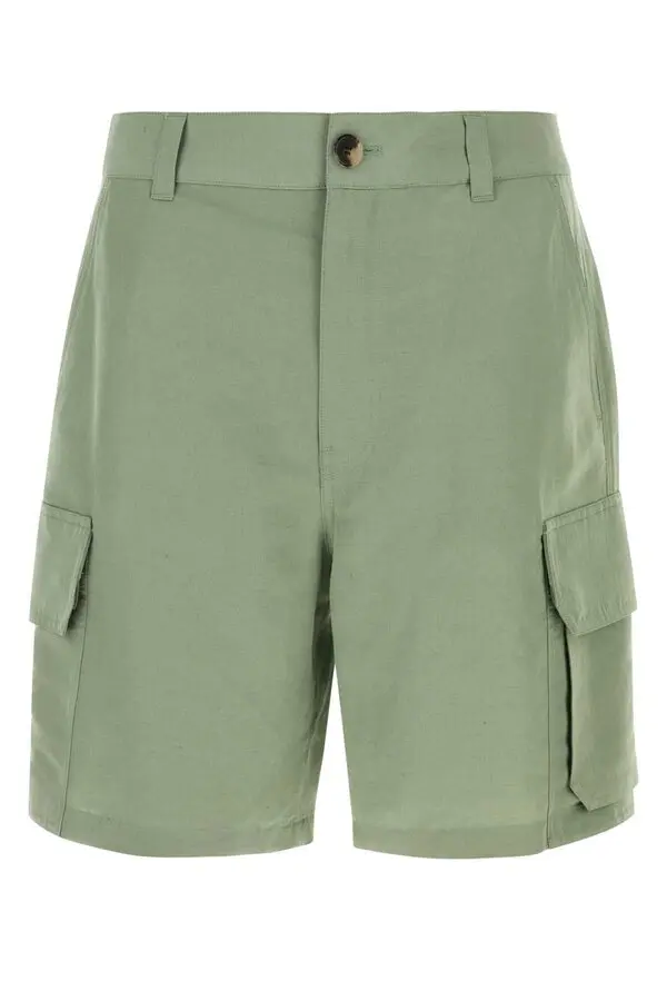 Loewe Sage Canvas Paula S Ibiza Bermuda Shorts - Green