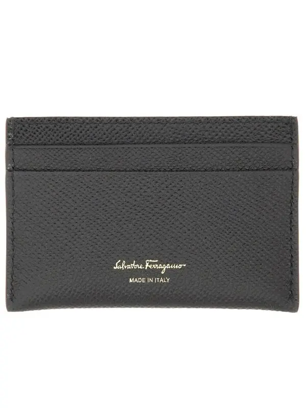FERRAGAMO Gancini Card Holder - Black