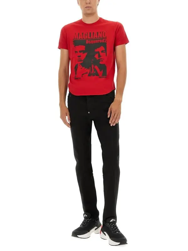 Dsquared2 T-shirt With Print - Red