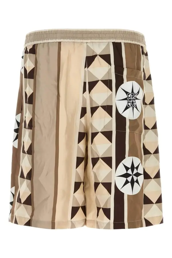 Loewe Printed Silk Paula Ibiza Bermuda Shorts - Multicolor