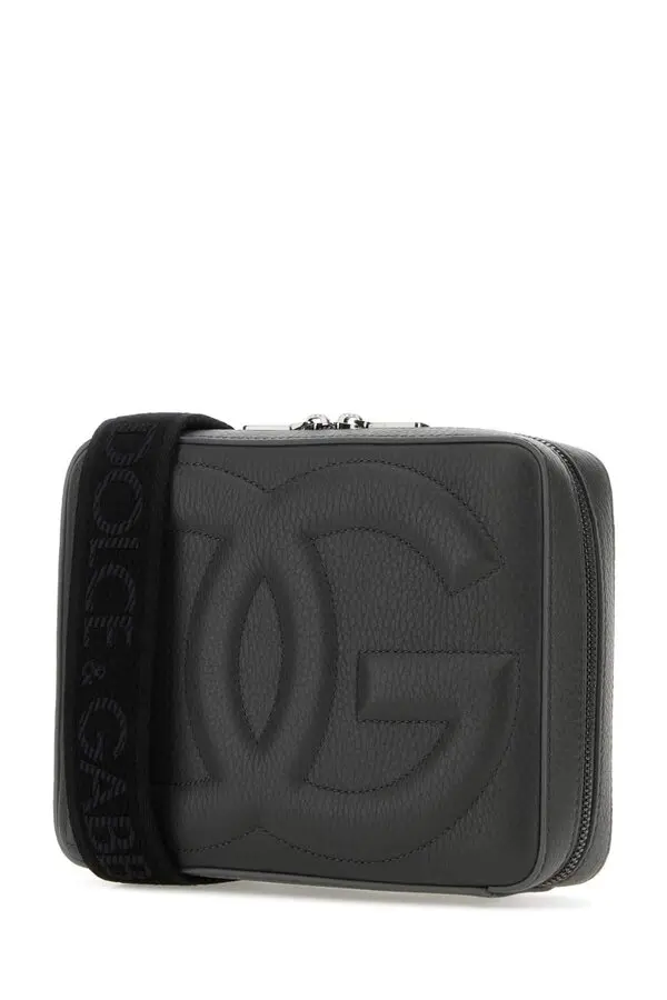 Dolce & Gabbana Dark Grey Leather Crossbody Bag - Gray