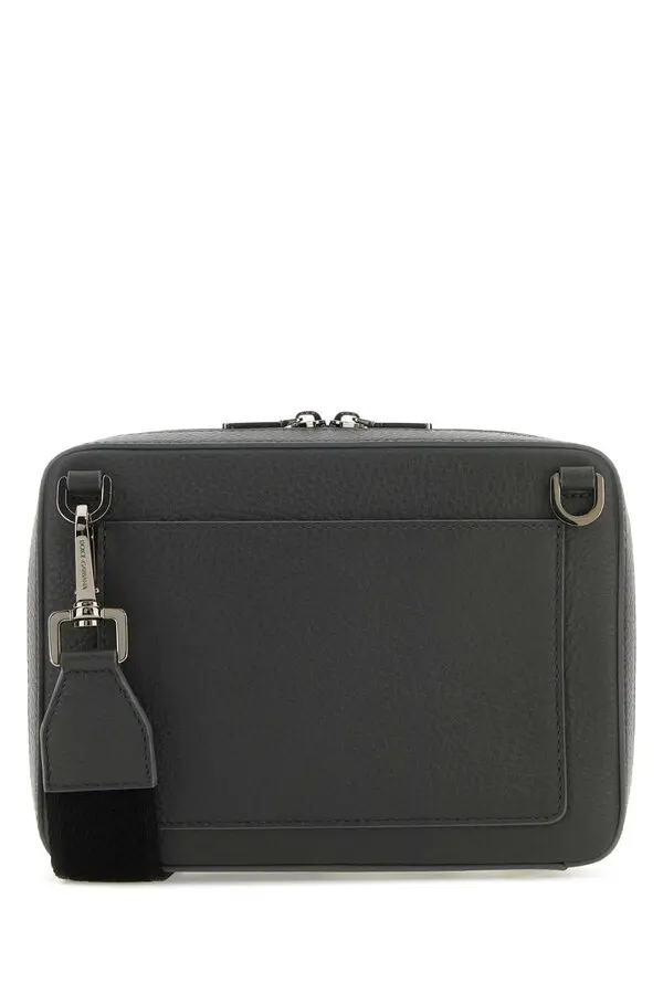 Dolce & Gabbana Leather Cross Body Bag - Gray