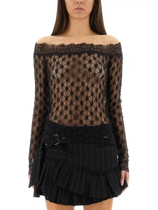 Isabel Marant Étoile Marlene Lace Top - Black