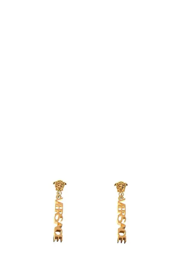 Versace Logo Drop Earrings - Multicolor