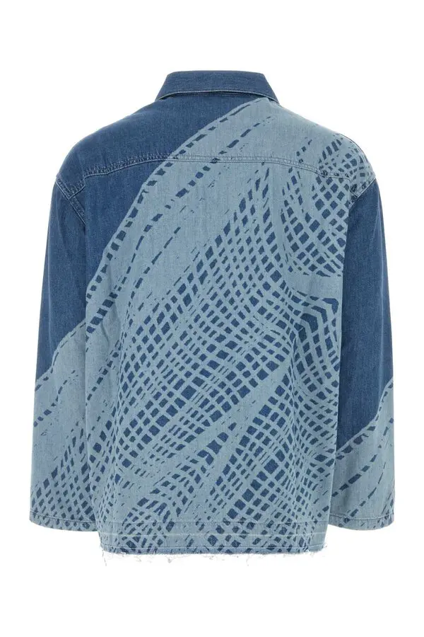 Loewe Printed Denim Polo Shirt