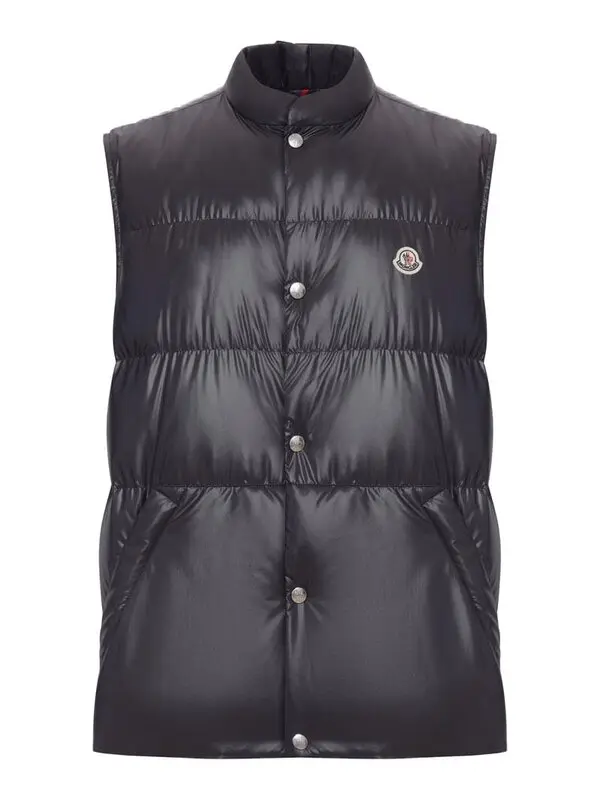 Moncler Restigo Quilted Vest With Logo Patch