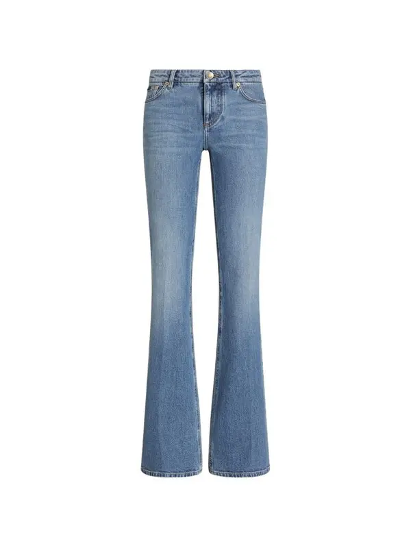 Dolce & Gabbana Cotton Denim Flare Jeans - Multicolor