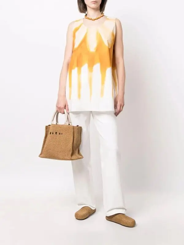 Marni Raffia-effect Small Tote Bag