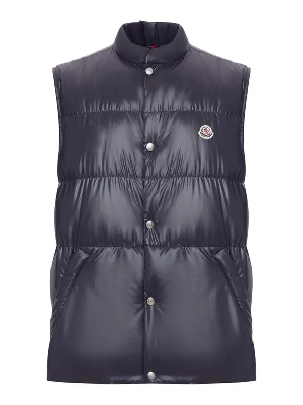Moncler Restigo Quilted Vest With Logo Patch
