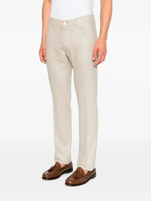 Jacob Cohen Bard Fast Slim Fit 5-pocket Wool Trousers - Multicolor