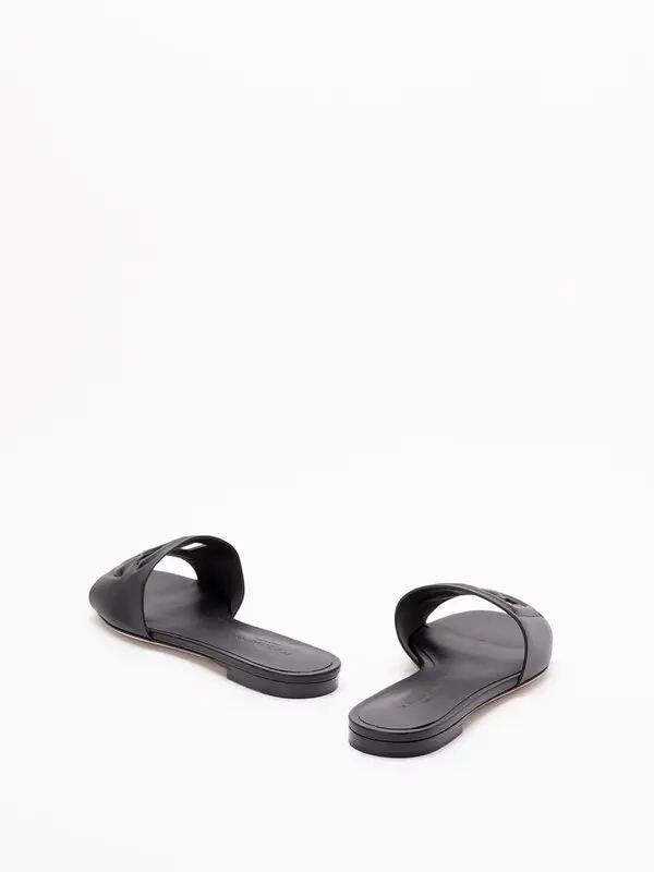 Dolce & Gabbana Leather Logo Slides