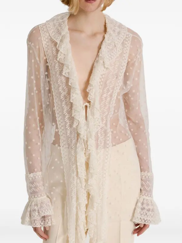 Alberta Ferretti Tulle Shirt