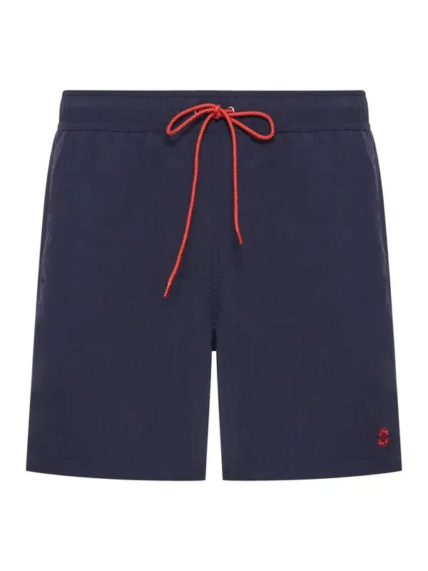 Celine Swimsuit In Technical Fabric With Embroidered Logo - Blue