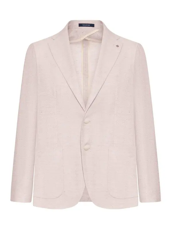 Tagliatore Montecarlo Tailored Linen Jacket - Pink