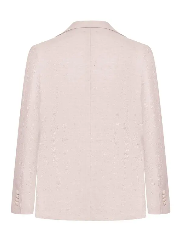 Tagliatore Montecarlo Tailored Linen Jacket - Pink
