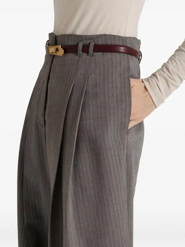 Alberta Ferretti Wool Blend Tailoring Trousers