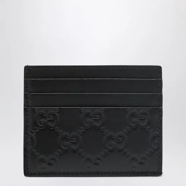 Gucci Gg Emblem Card Holder - Black