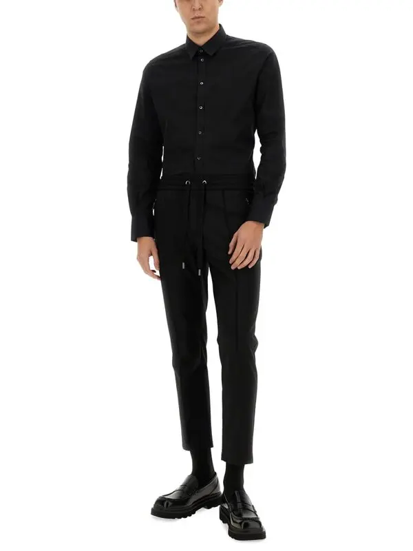 Dolce & Gabbana Gold Poplin Stretch Shirt - Black
