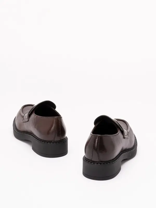 Prada Chocolate Leather Loafers