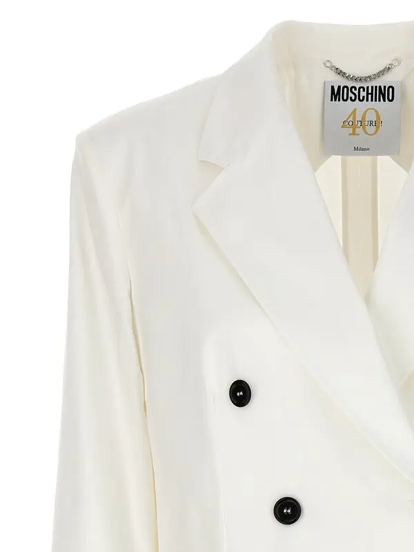 Moschino Double-breasted Cotton Blazer