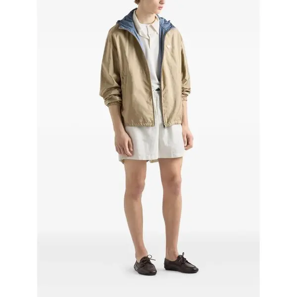 Prada Neutrals Jackets Hooded Jackets